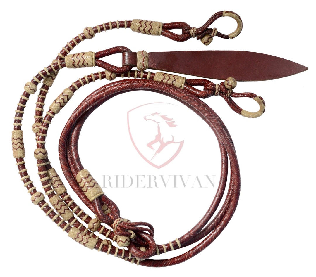 20 Plaits Romal Reins California Style, Rommel Reins Chestnut Cherry ...