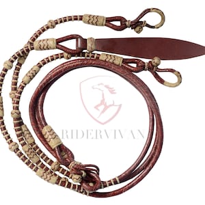 20 Plaits Romal Reins California Style, Romal Reins Chestnut Cherry ...