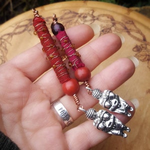 Pagan God Goddess Greenman Leaf Recycled Boho Charm Bead - Etsy