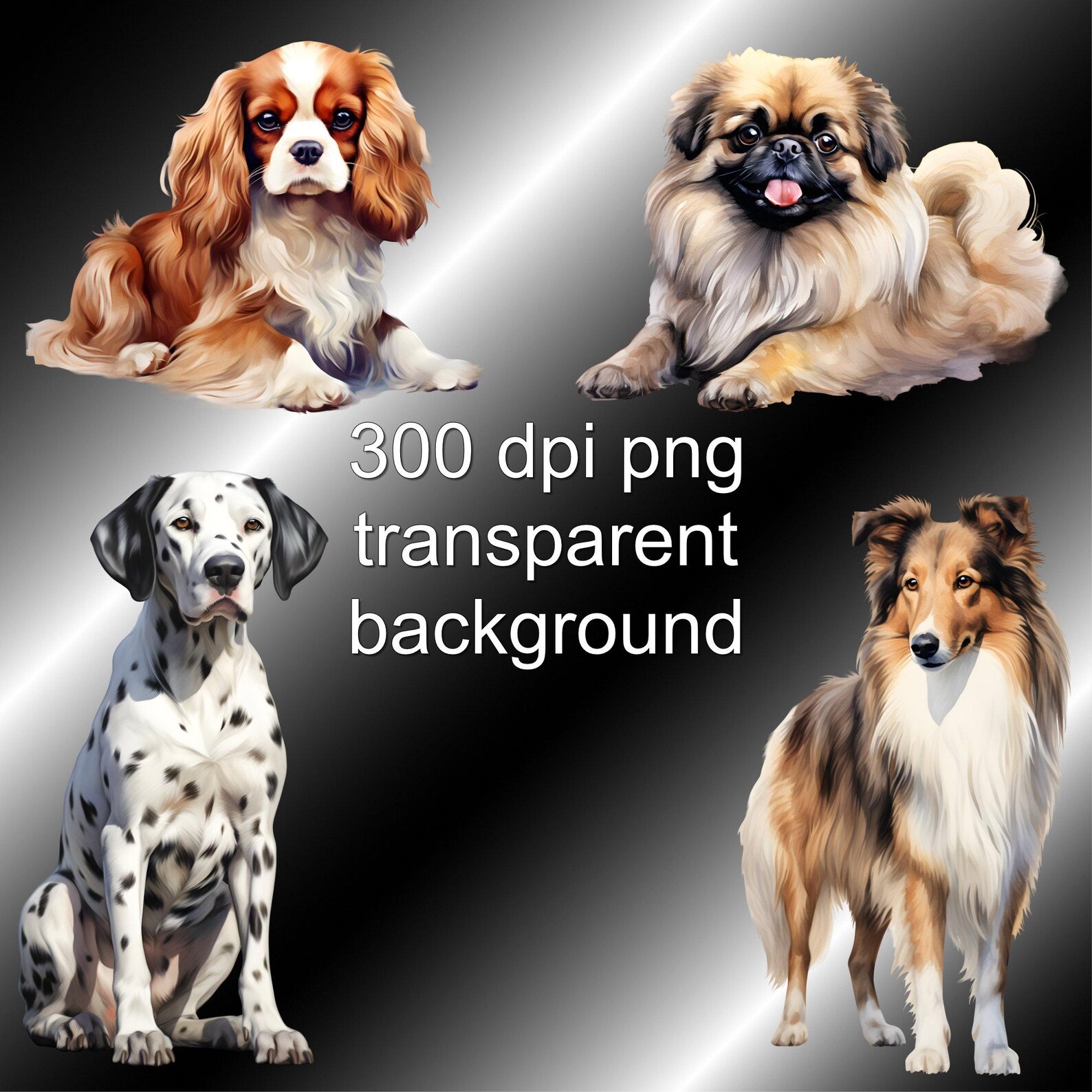 Bumper Discount Bundle, 245 Watercolor Dogs Clipart, Puppies Png, Dog ...