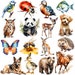 Watercolor Animals Clipart Bundle, Animal Png, Wild Animals, Farm ...