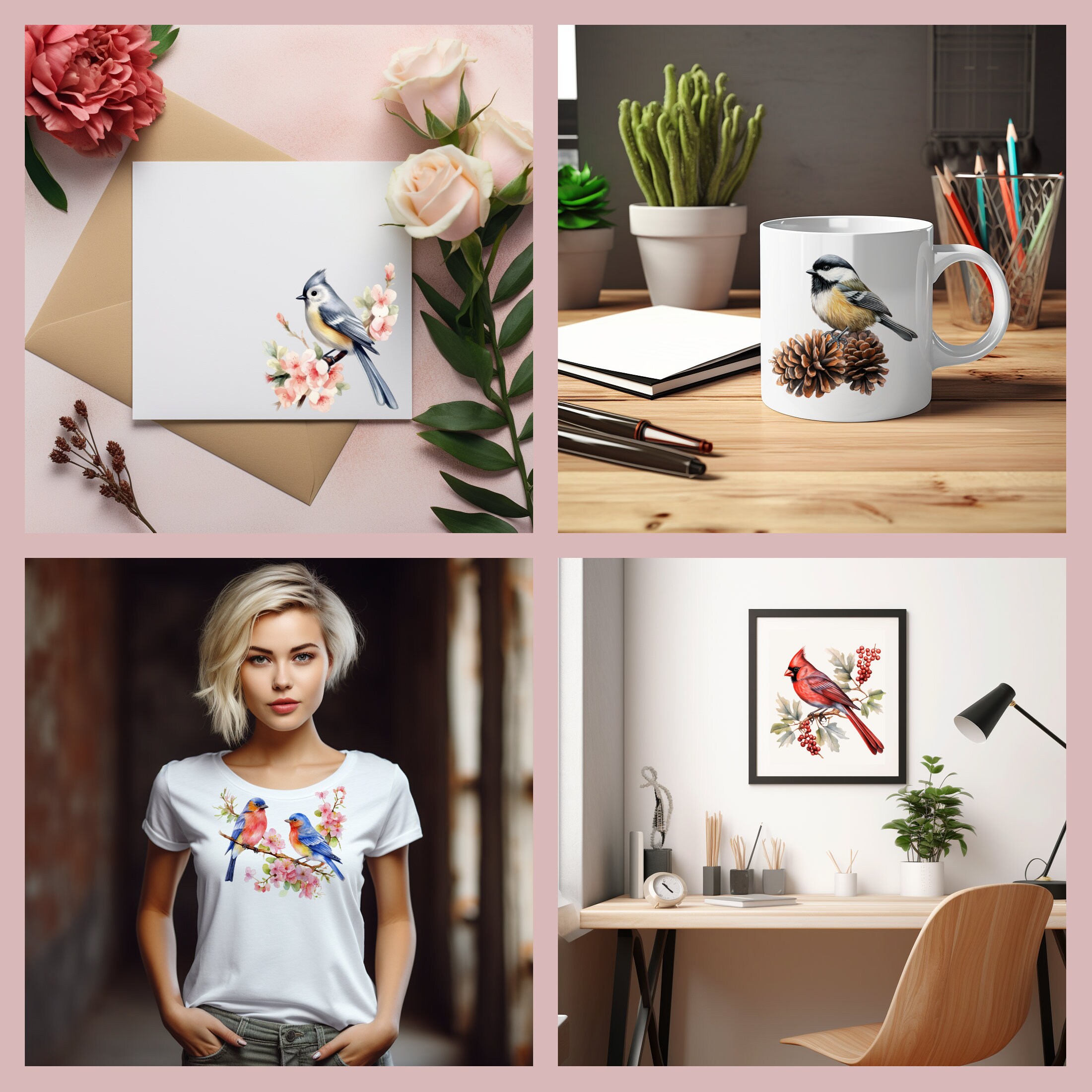 Watercolor Birds Bumper Discount Clipart Bundle 101 Colorful Bird ...