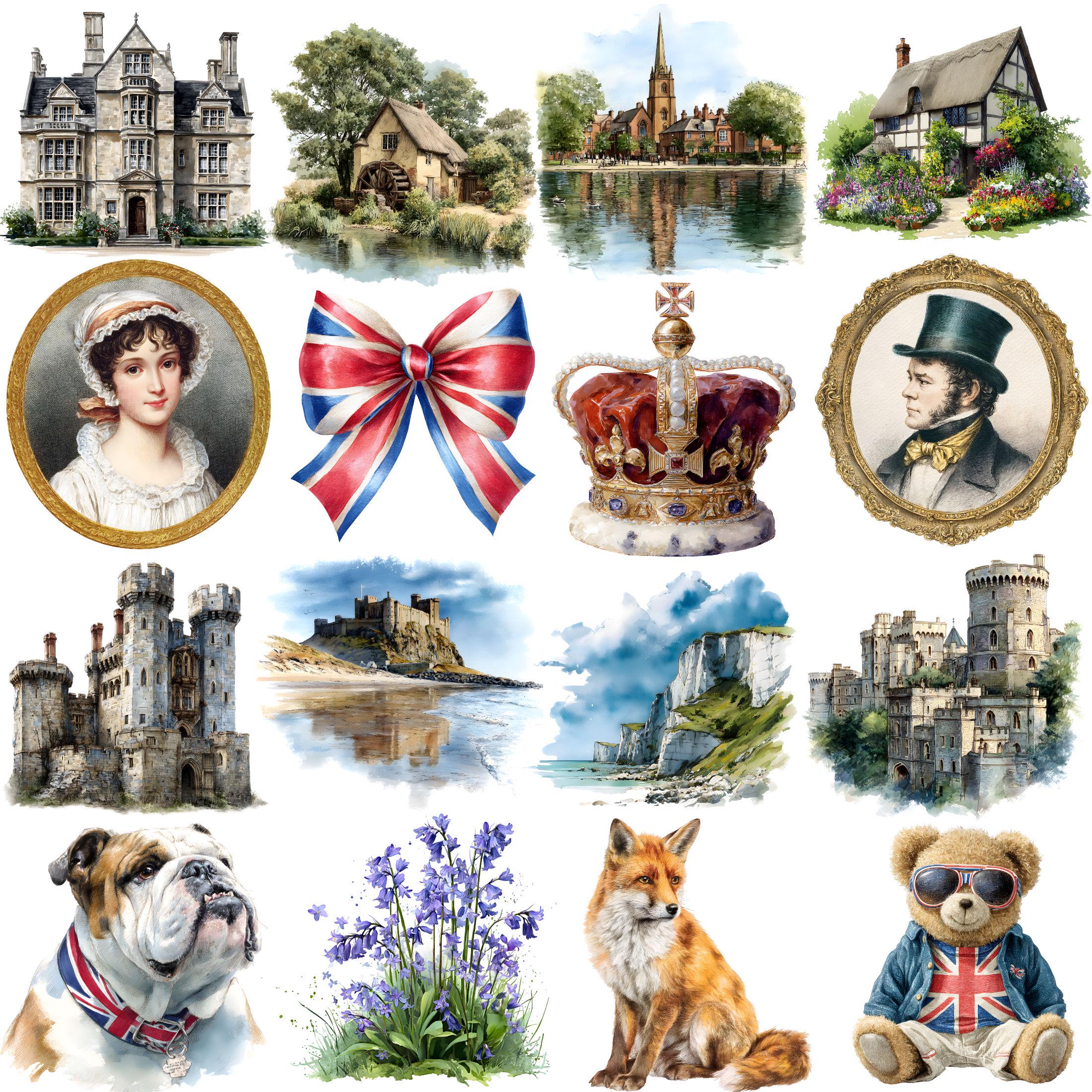 Bumper Clipart Bundle 300 England and London Png, London Clipart ...