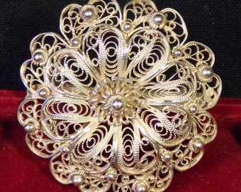 Filigree brooch | Etsy