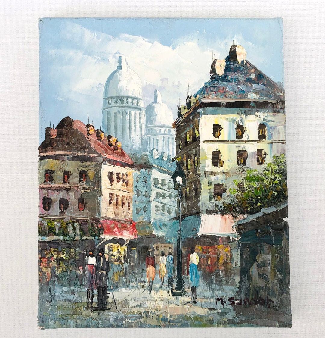 Oil Painting on Stretcher M. Sandor Sacre Coeur Paris - Etsy