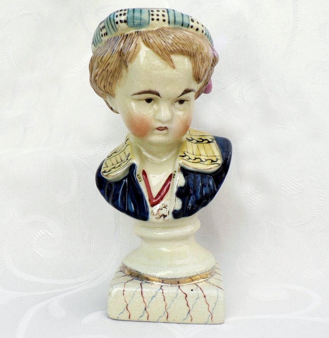 Porcelain Figure Porcelain Bust Bust Young Man in Traditional Costume ...