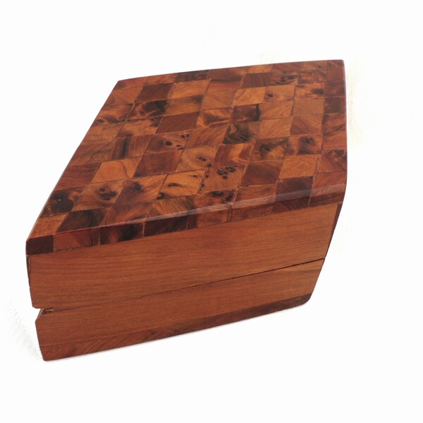 Diamond Shaped Wooden Box - Etsy