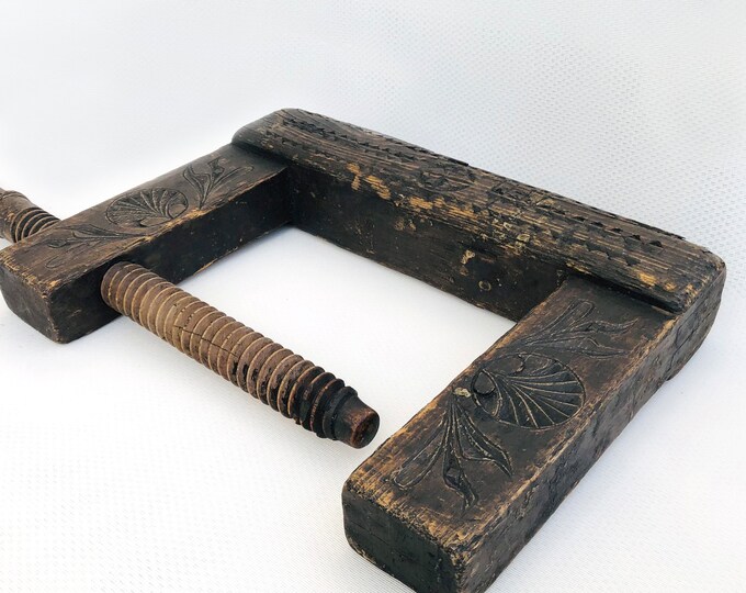 Antique Screw Clamp Wooden Clamp Carpentry Tool Wooden Tool Wooden ...