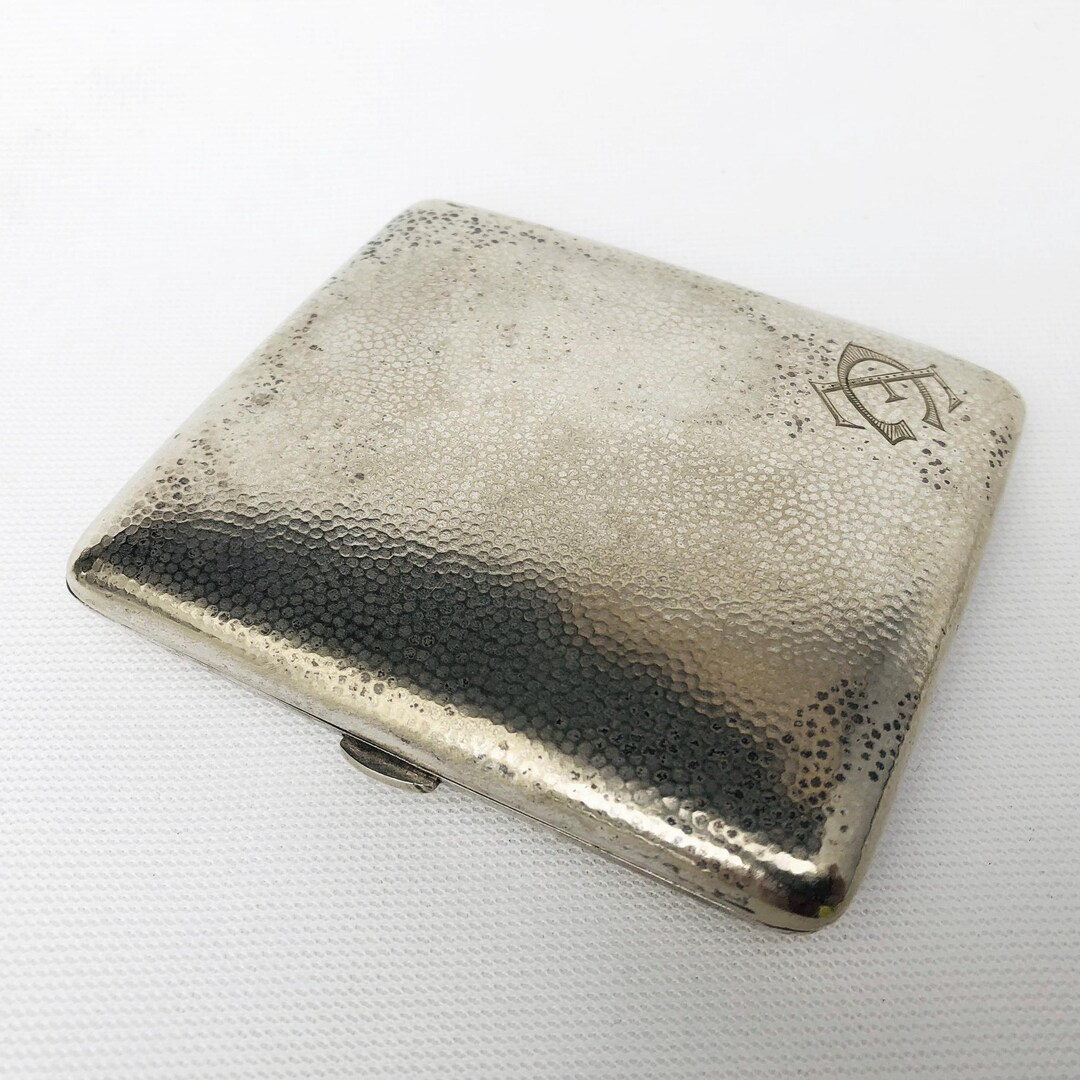 Vintage Cigarette Case With Engraving EG Cigarette Case Engraved ...