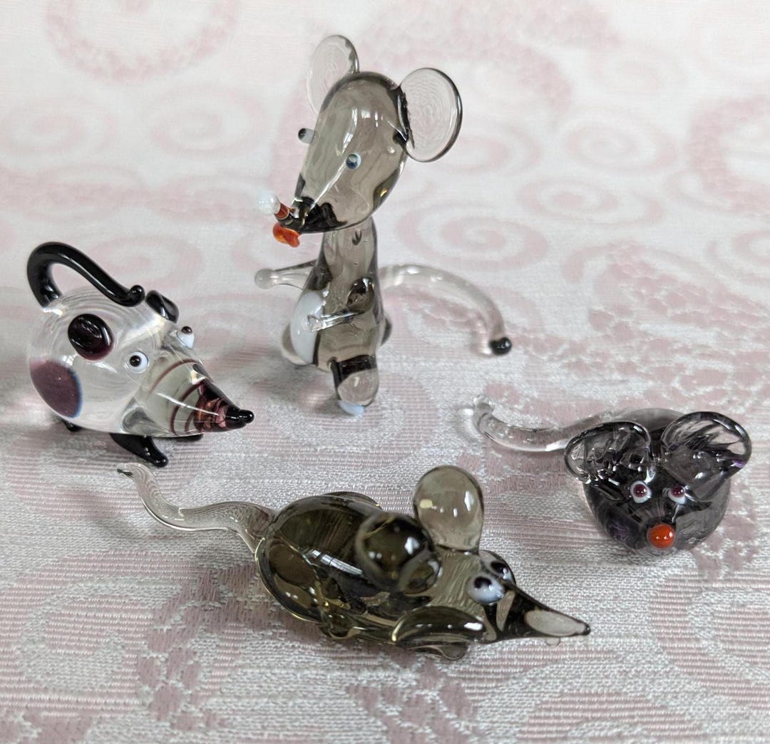 Glass Animals Mice Handmade Display Case - Etsy