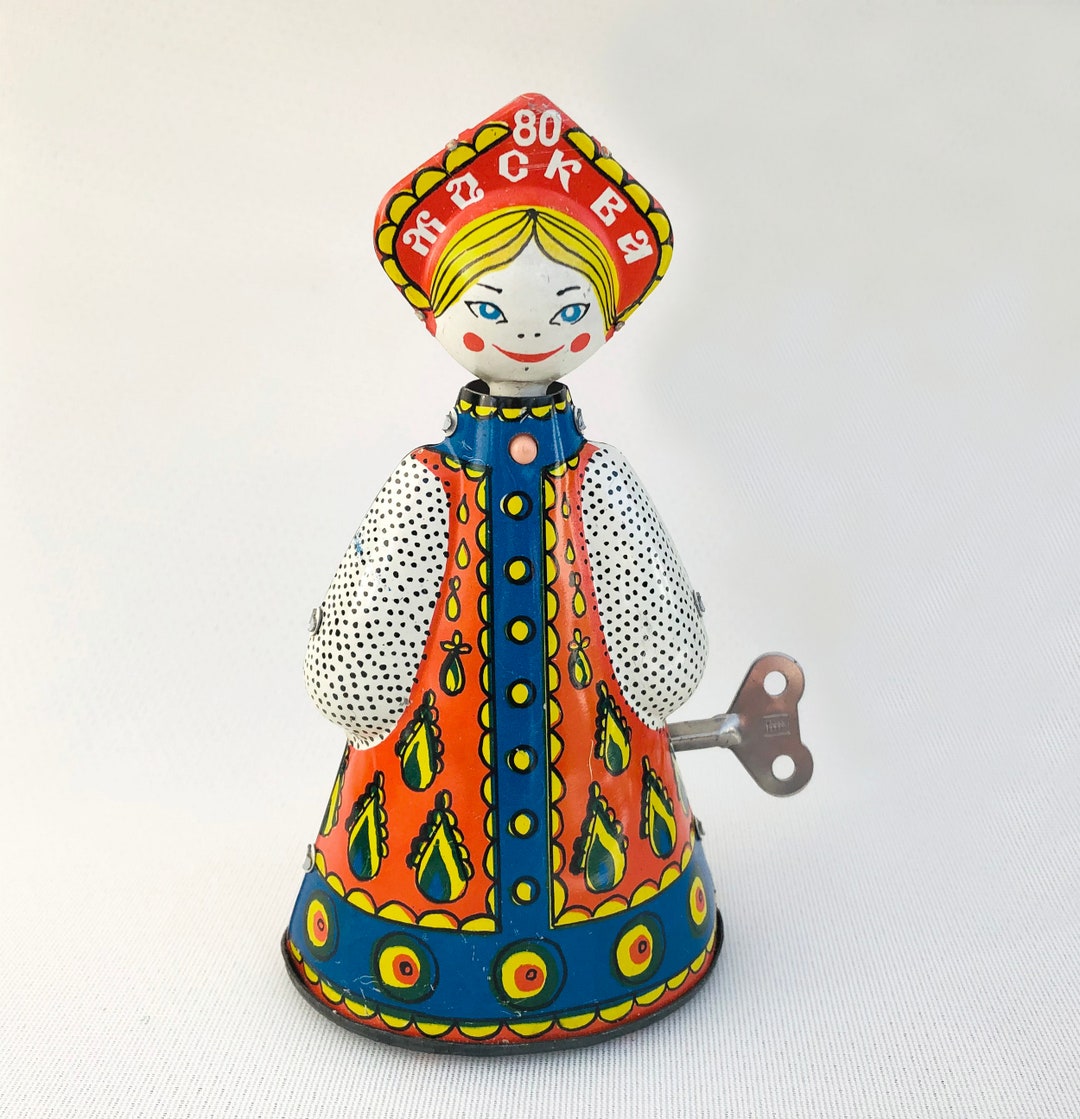 Wind up Tin Toy Russian Wind-up Doll Moscow 1980 - Etsy