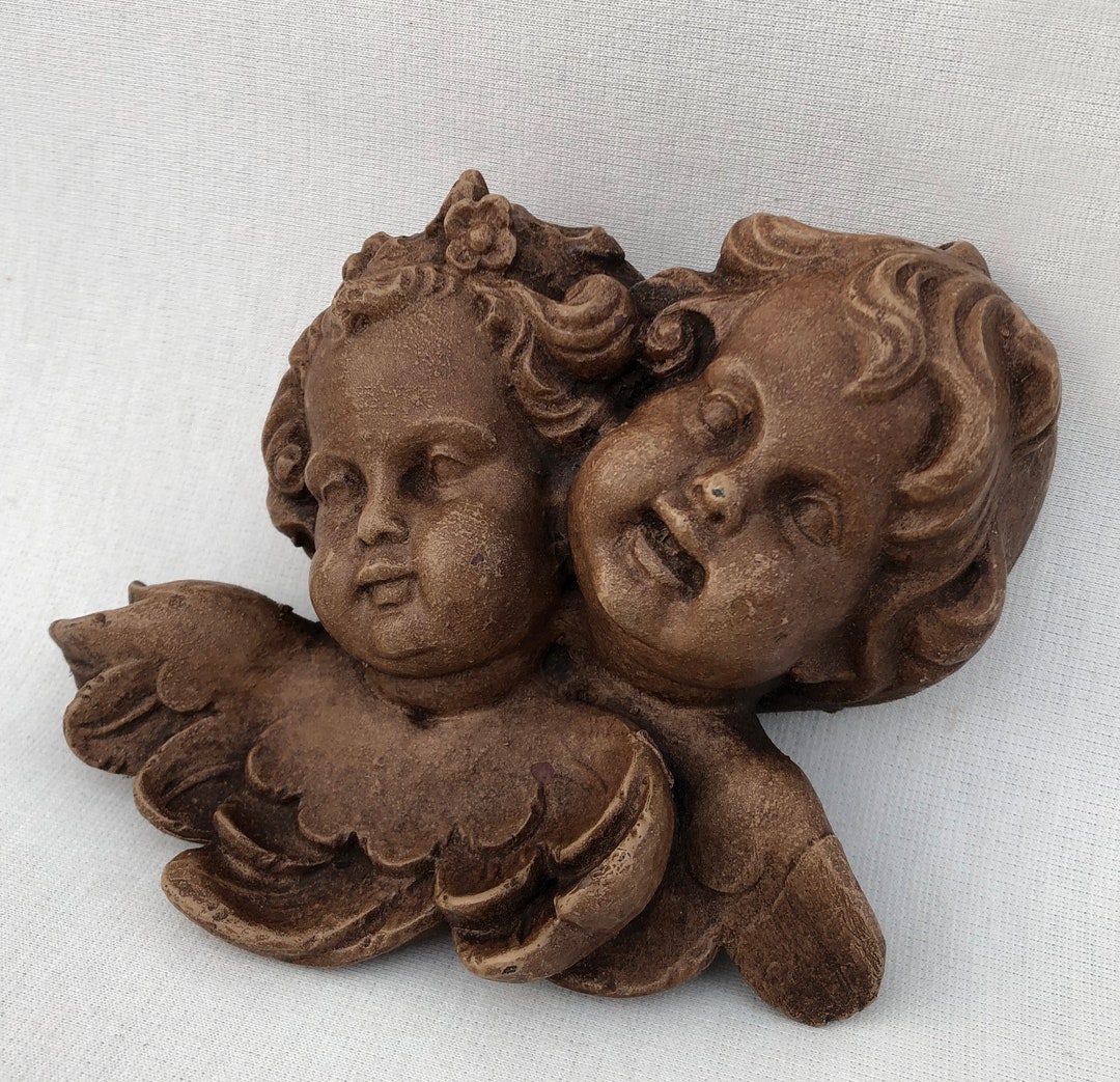 Putto Angel Head Angel Head Wings Polyresin Putti - Etsy