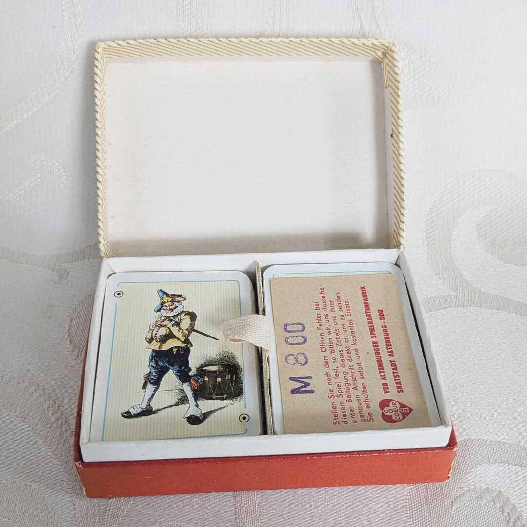 Gra karciana Vintage Patience Solitaire VEB Altenburger Playing Cards ...
