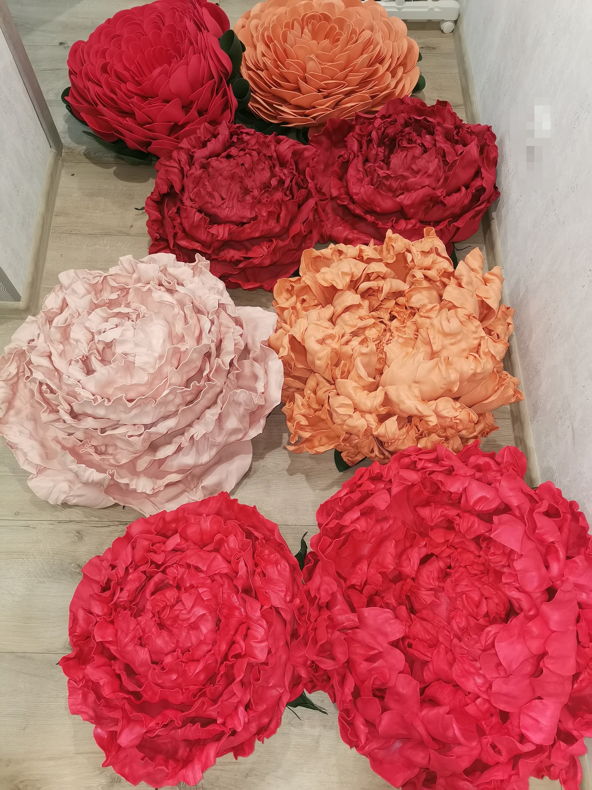 Wedding Garden Decor /huge Peony/giant Red Peonies/window Decor/red ...