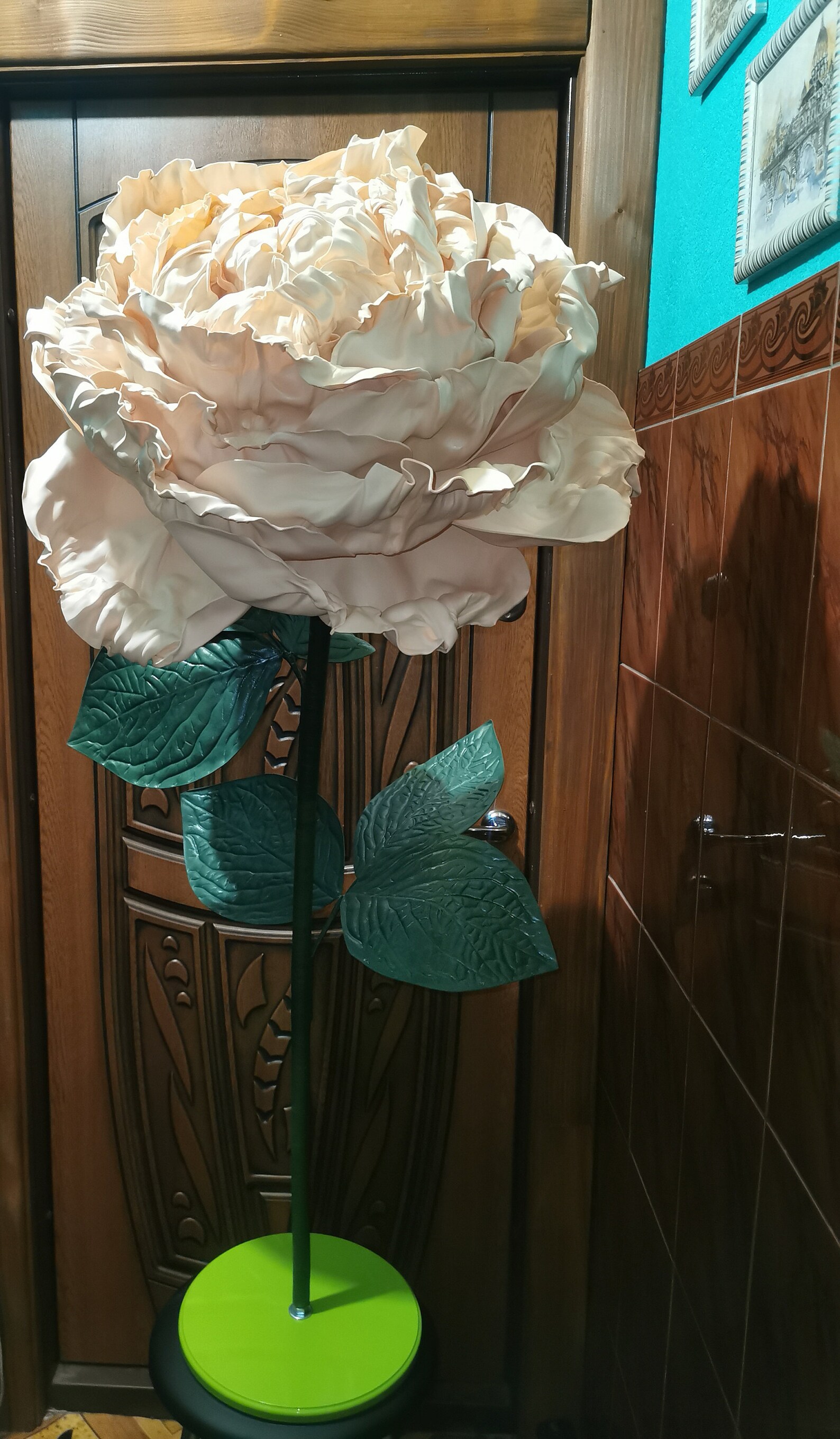 Oversize Rose. Wedding Rose Decor. Large Artificial Flowers. Giant Pink ...