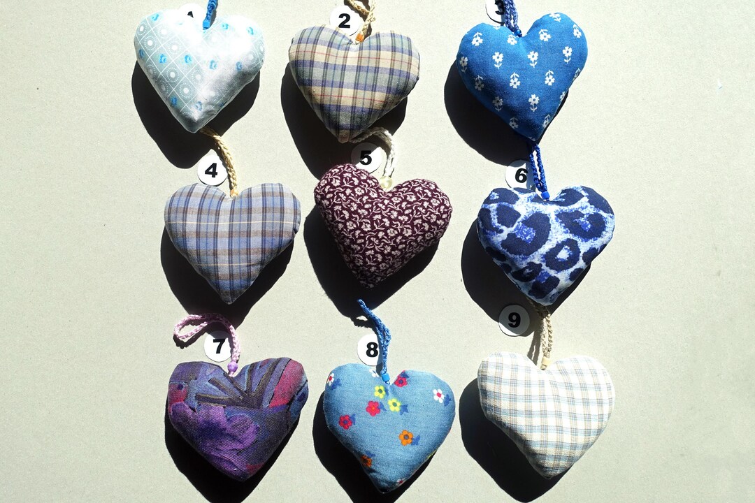 3 Hearts to Choose From - Sewn Hearts Made of Fabric - Etsy