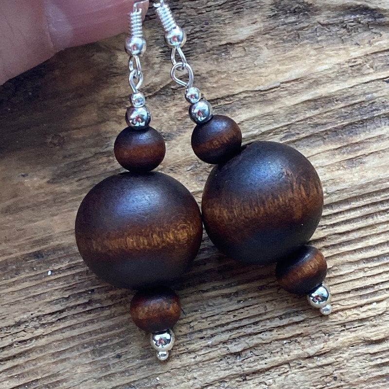 Wooden Earrings - Etsy