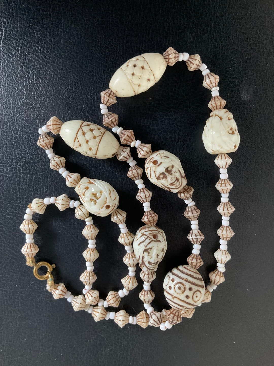 Neiger Bros Art Deco Uranium Czech Glass Necklace - Max Neiger Turban ...