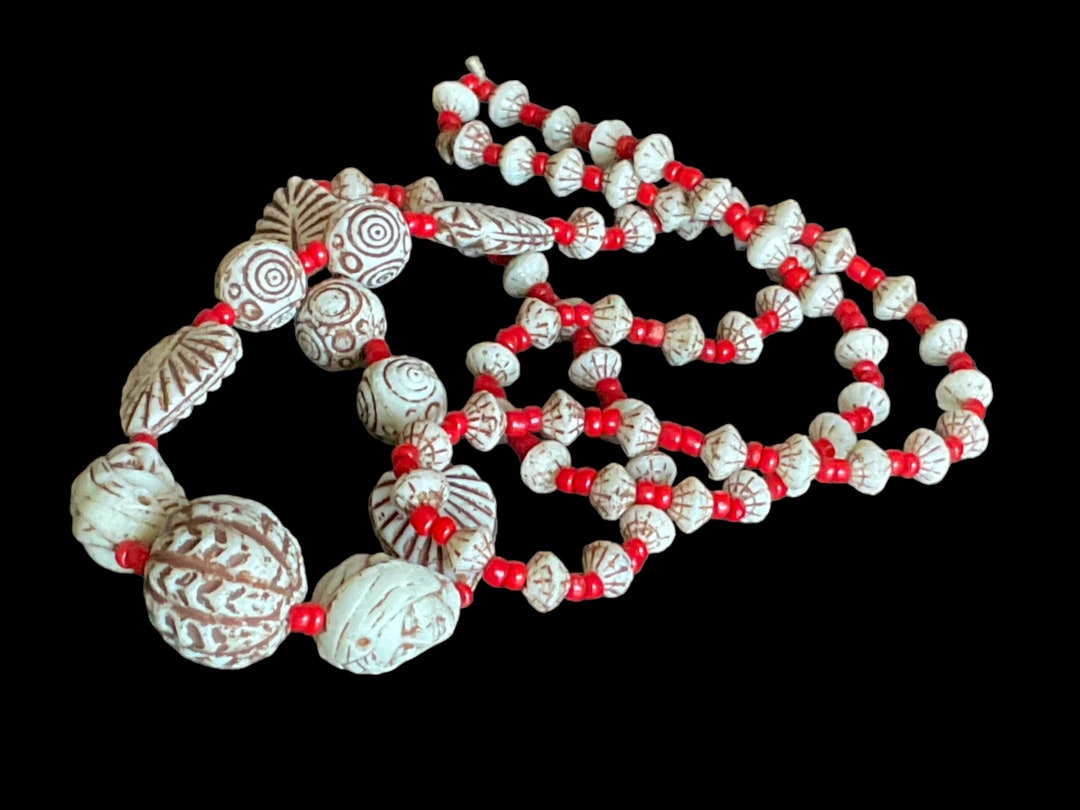 Neiger Bros Art Deco Uranium Czech Glass Necklace Max Neiger Turban ...