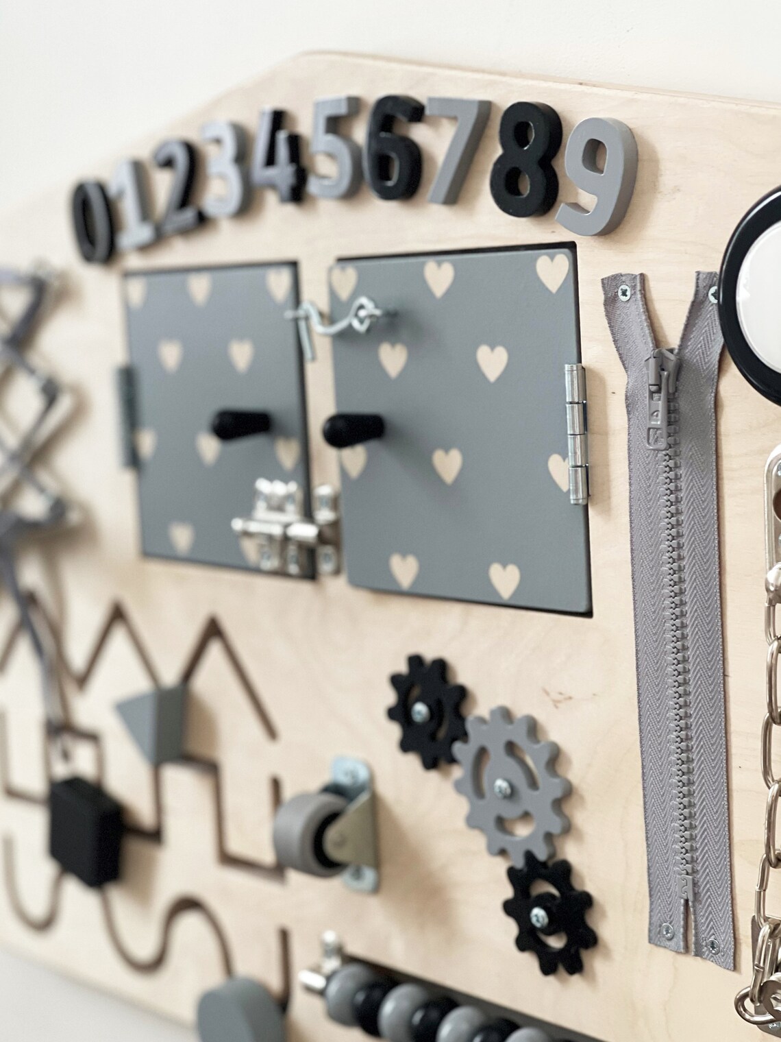 Personalized Busy Board for Toddler Wooden Sensory Board | Etsy