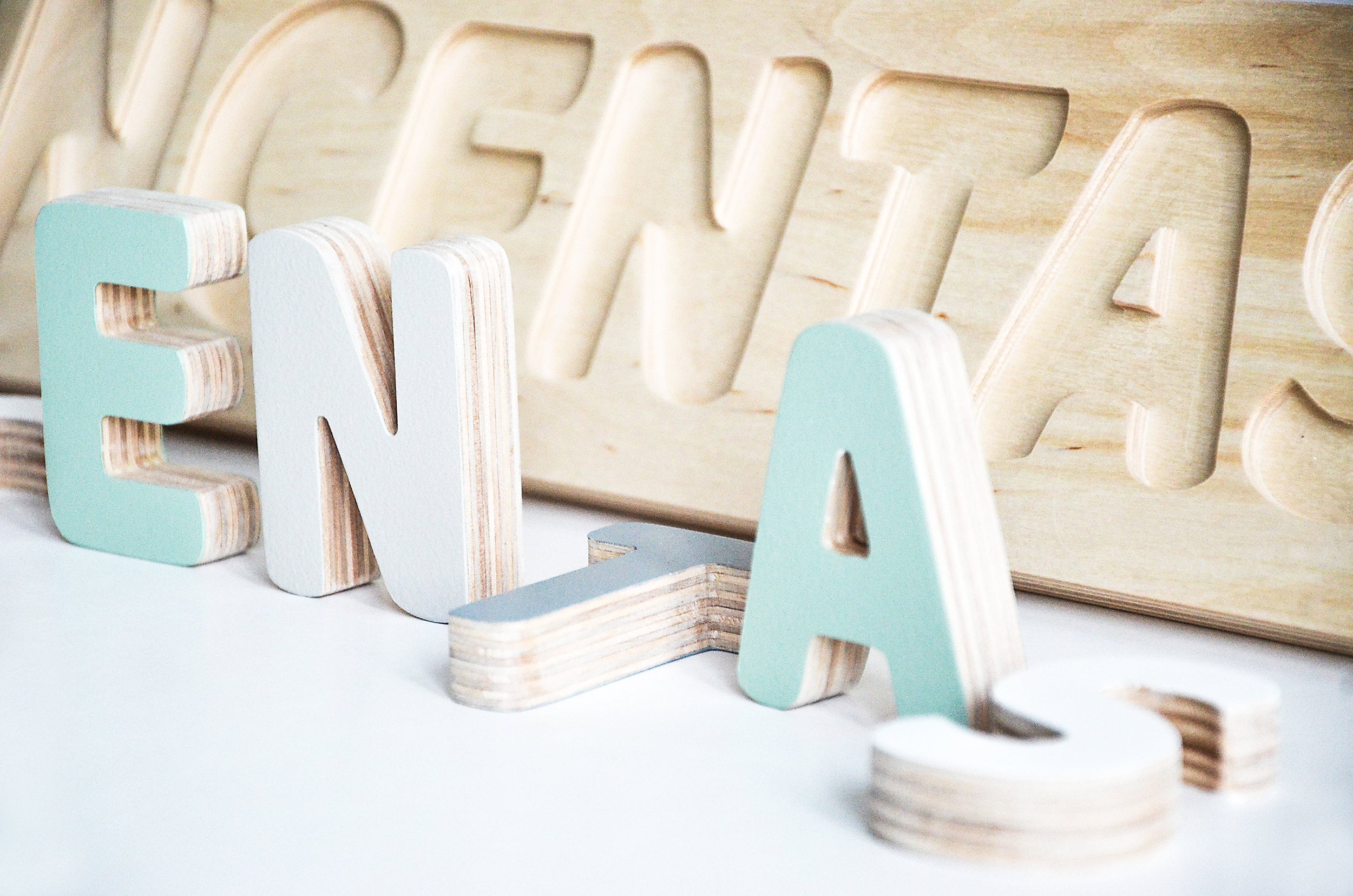 Name Puzzle - Baby Boy Gift. Busy Board - Personalized Toddler Toy ...