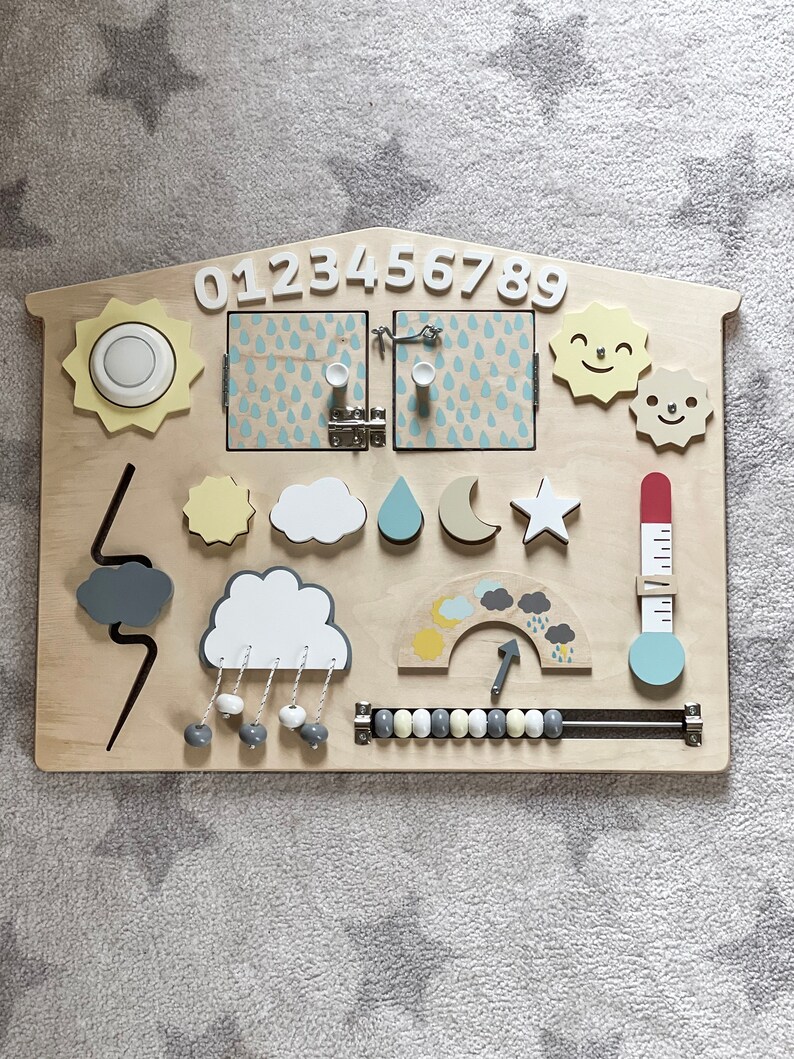 Weather Busy Board Montessori Weather Toy Personalized Busy - Etsy