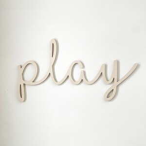 Play Wooden Sign - Nursery Decor - Kids Wall Decor - Kids Bedroom ...