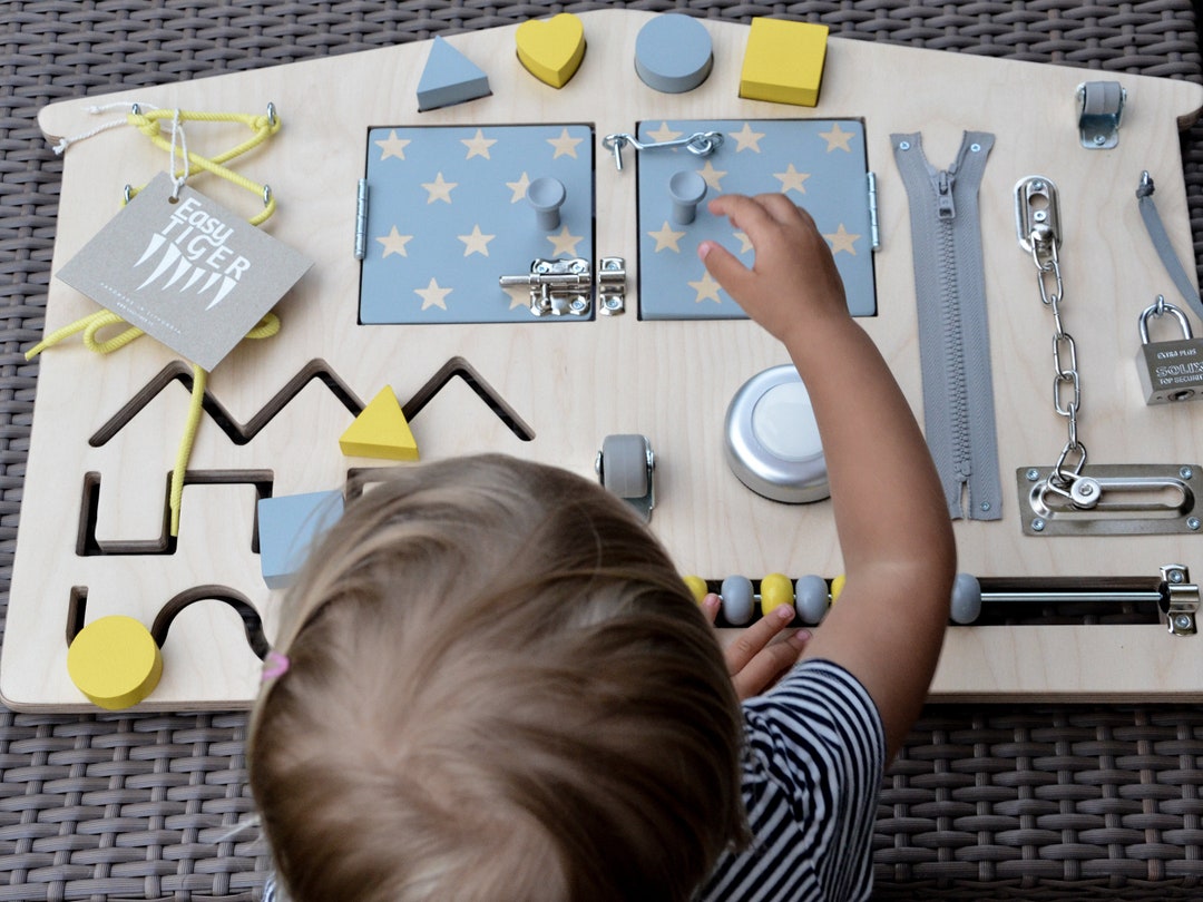 Busy Board, Busyboard, Toddler Toys, First Birthday Gift, Wooden Toy ...