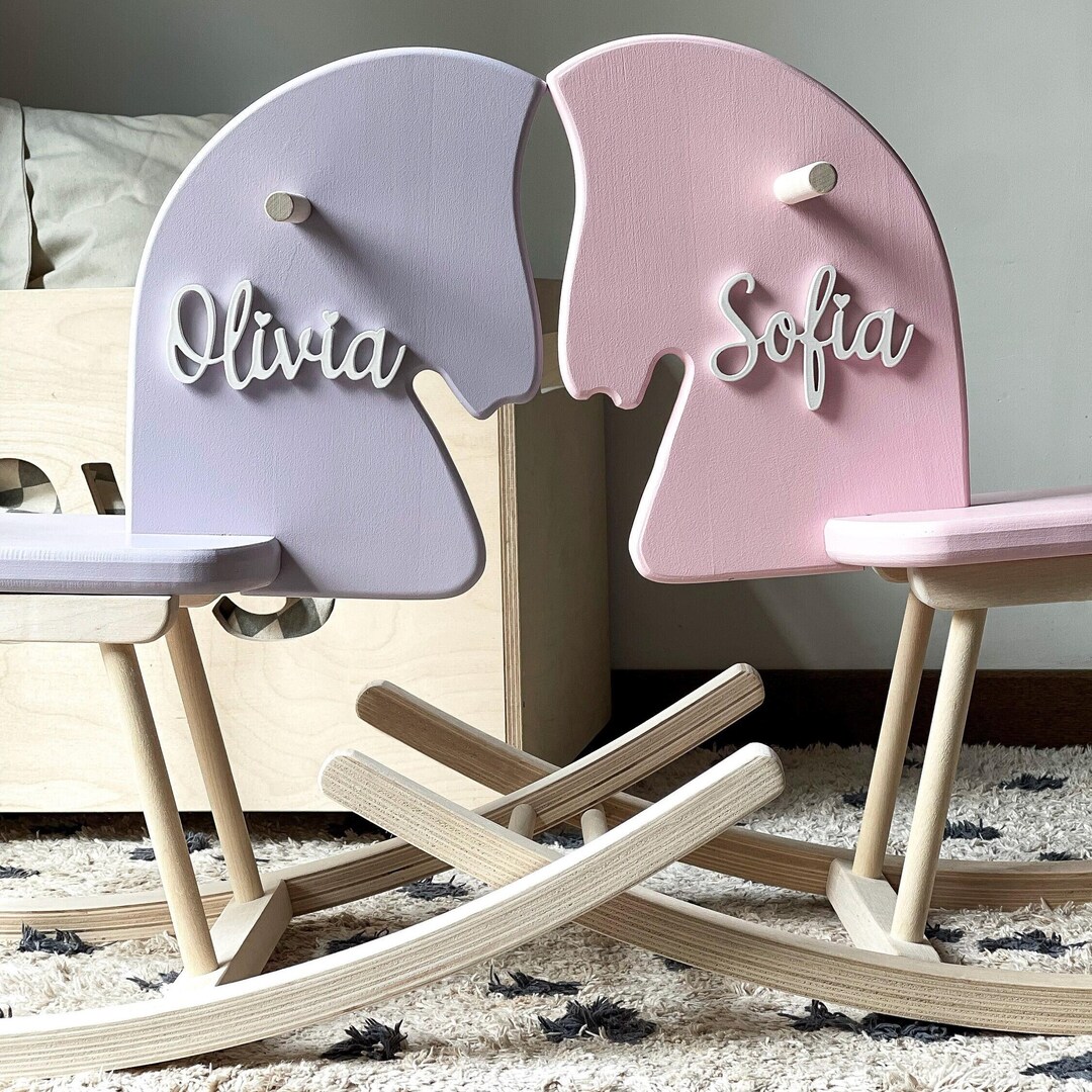 Rocking Horse - Personalised Rocking Horse for Kids, Wooden Horse Toy ...