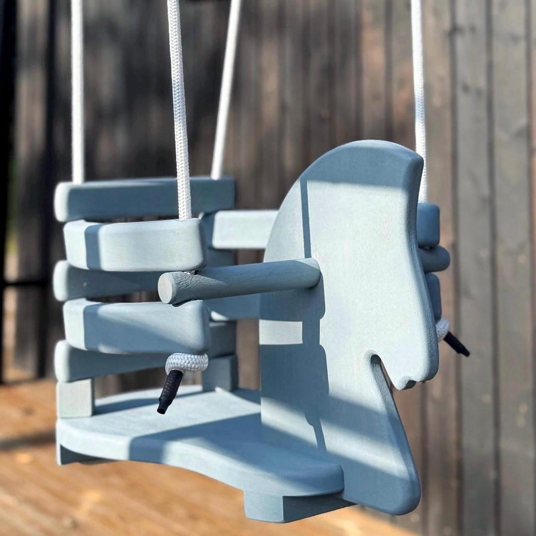 Wooden Outdoor Baby Swing | Handmade Personalized Swing, Toddler ...