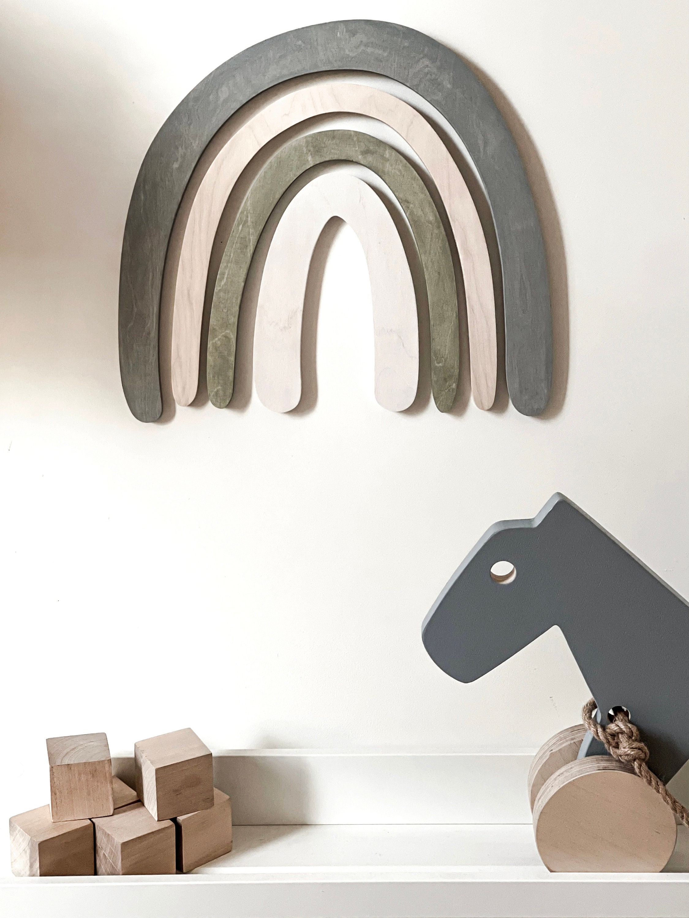 Rainbow Wooden Wall Decor Rainbow Plaque Rainbow Wooden | Etsy