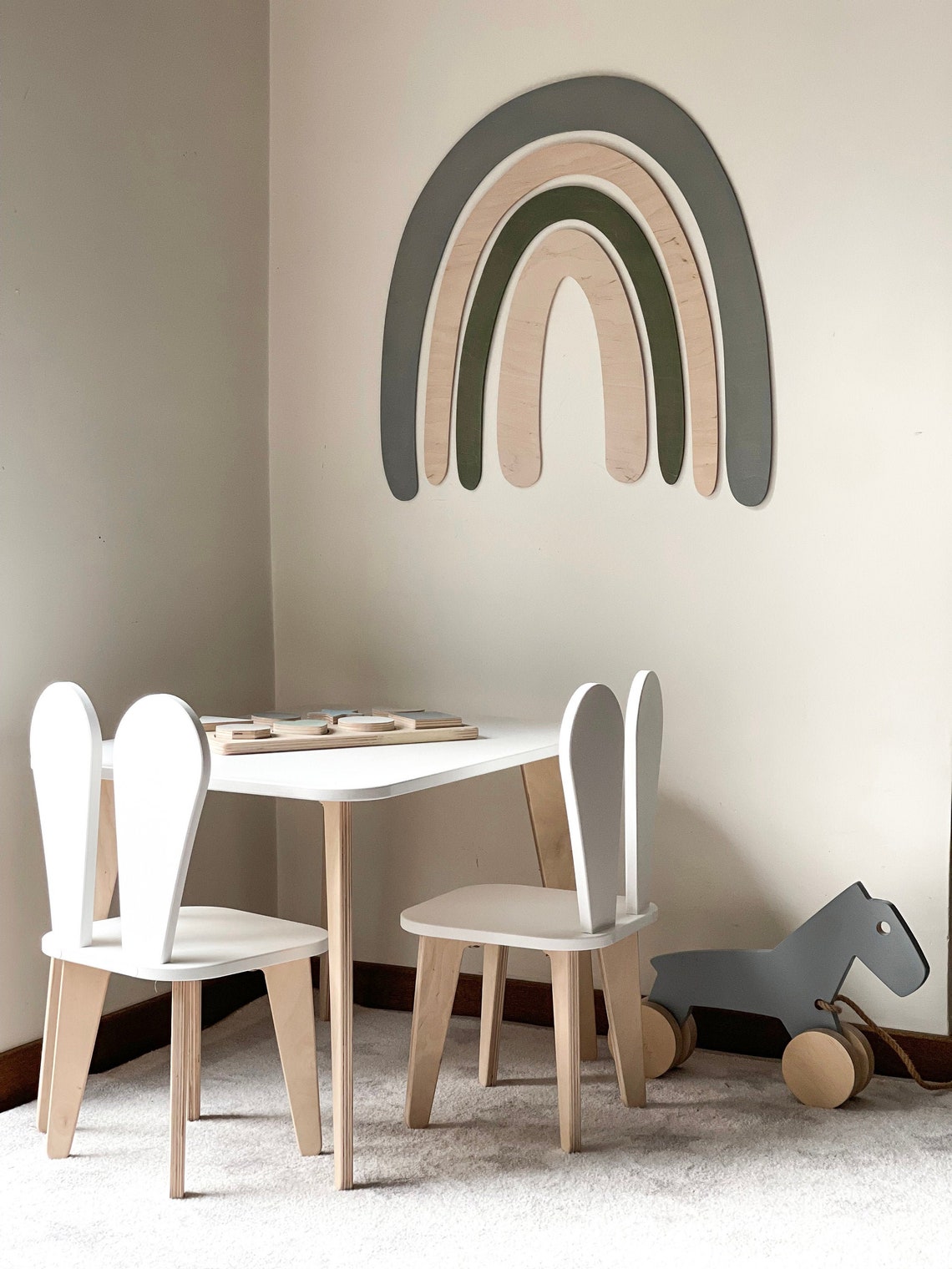 Rainbow Wooden Wall Decor Rainbow Plaque Rainbow Wooden | Etsy