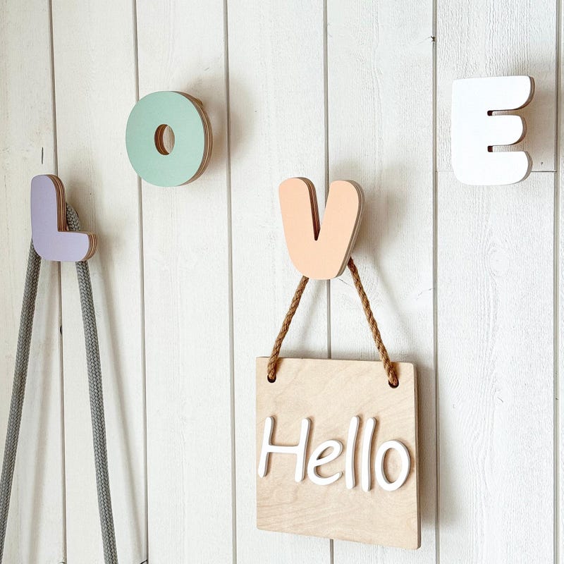 Letter Hooks - Etsy