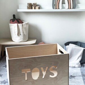Wooden Toy Box - Modern Toy Box - Big Toy Chest - Scandinavian Style ...