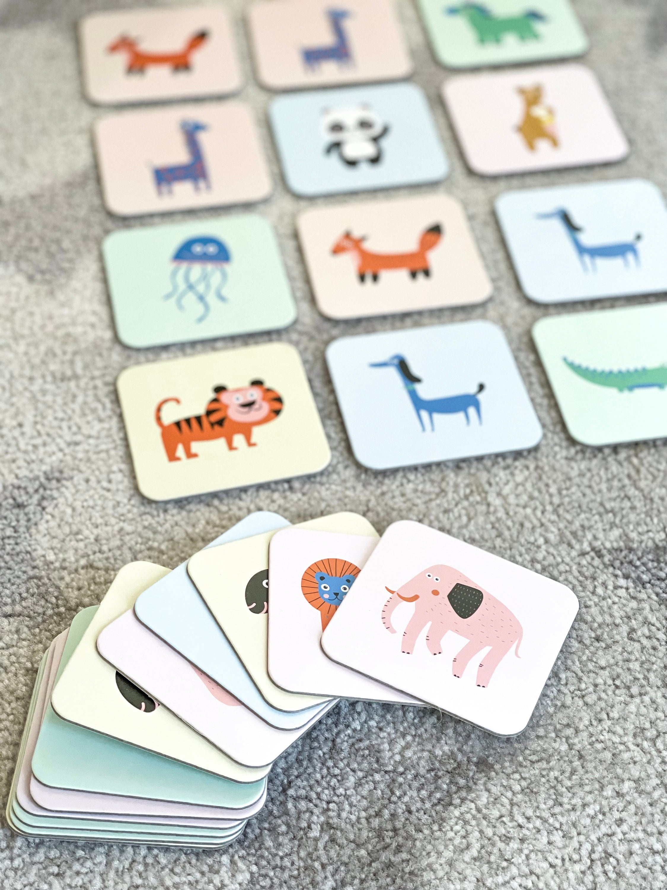 Memory Game Cards Matching Cards Animal Memory Game Toddler - Etsy