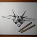F-22 Raptor Print 11x14, Pen and Ink Drawing, F-22 Raptor, Air Force ...