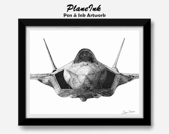 F 35 Drawing - Etsy