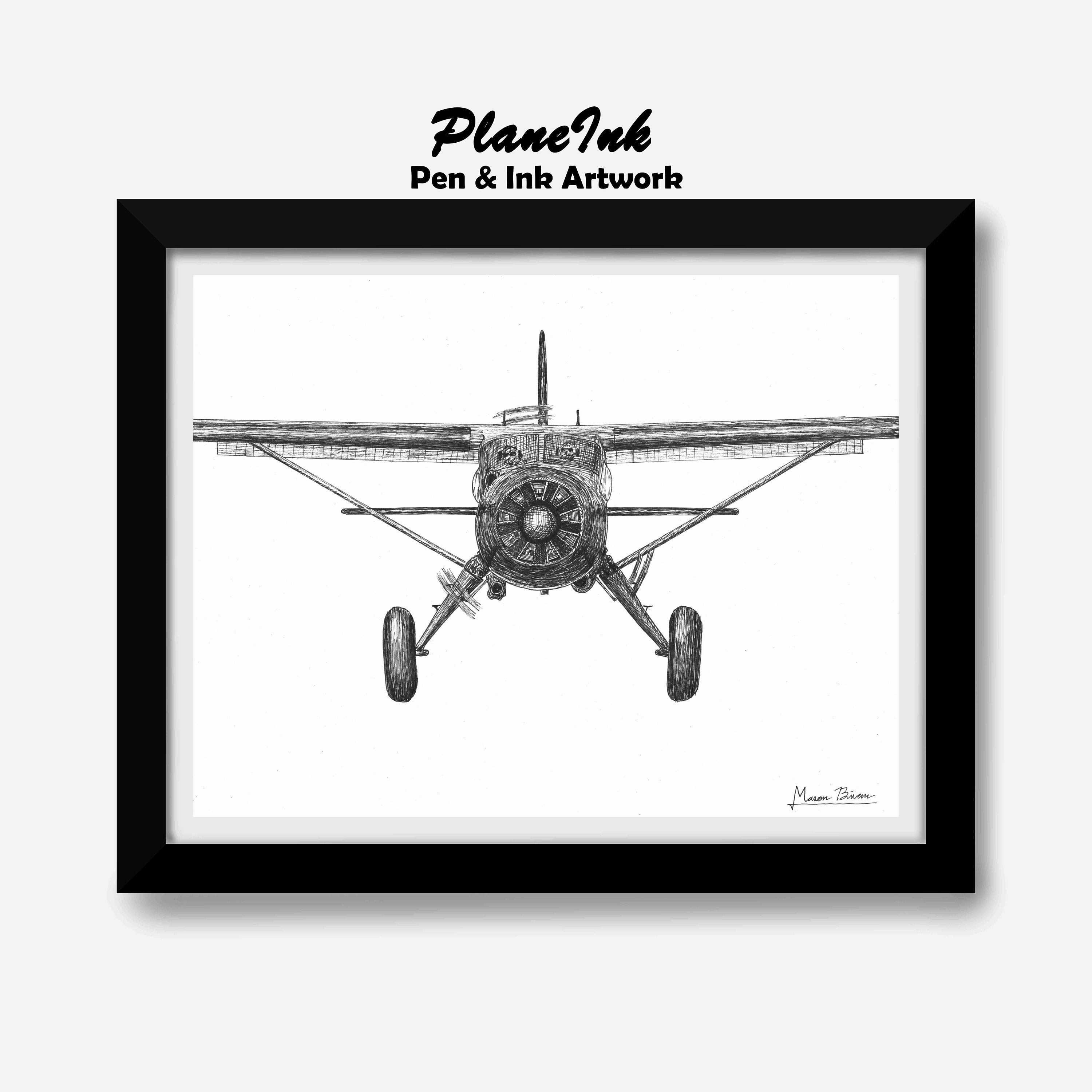 Beaver DHC-2 Print 8.5 X 11 Bush Plane Pen and Ink - Etsy