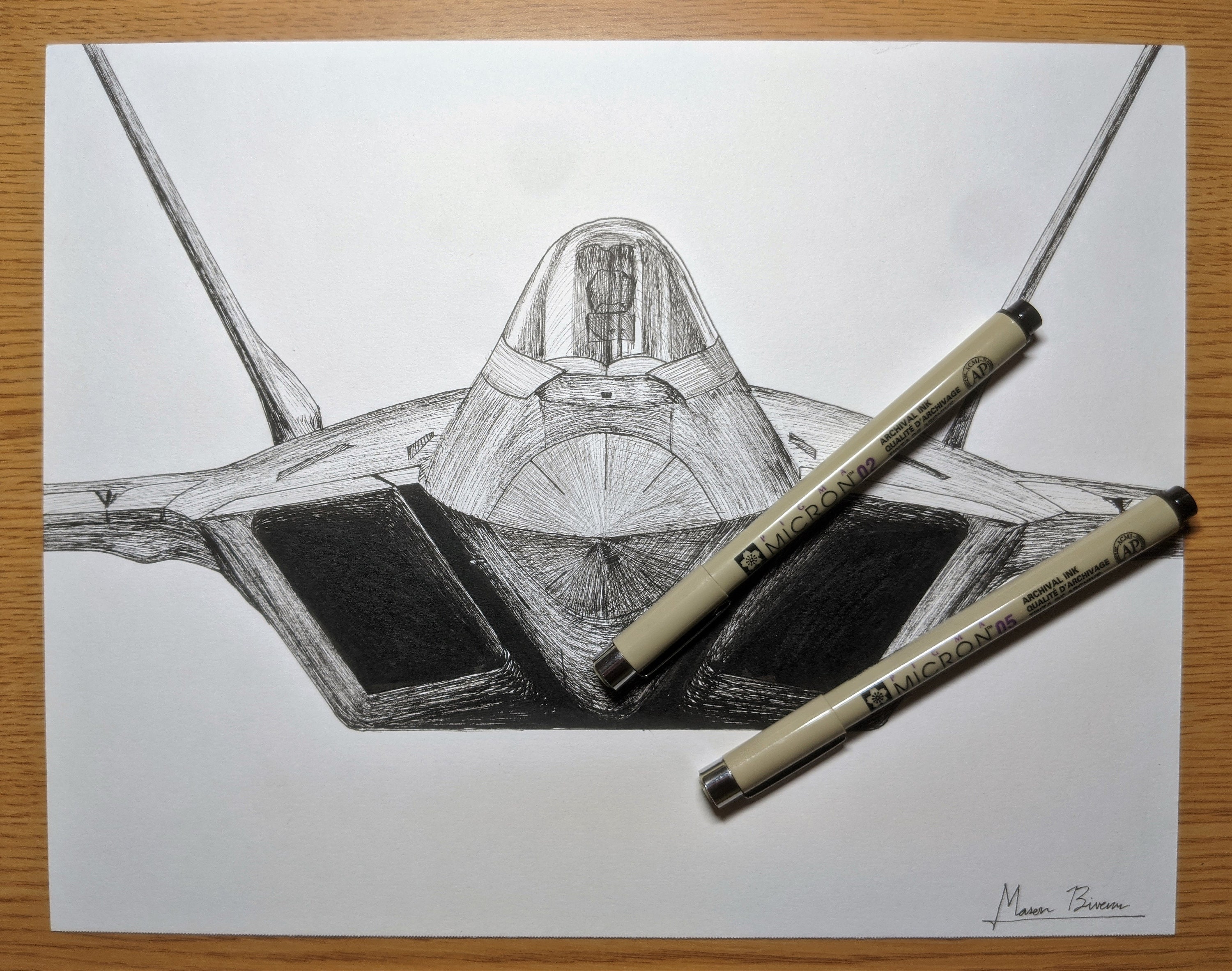 F-22 Print 8.5 X 11 Raptor Pen and Ink Drawing Jet Art - Etsy UK