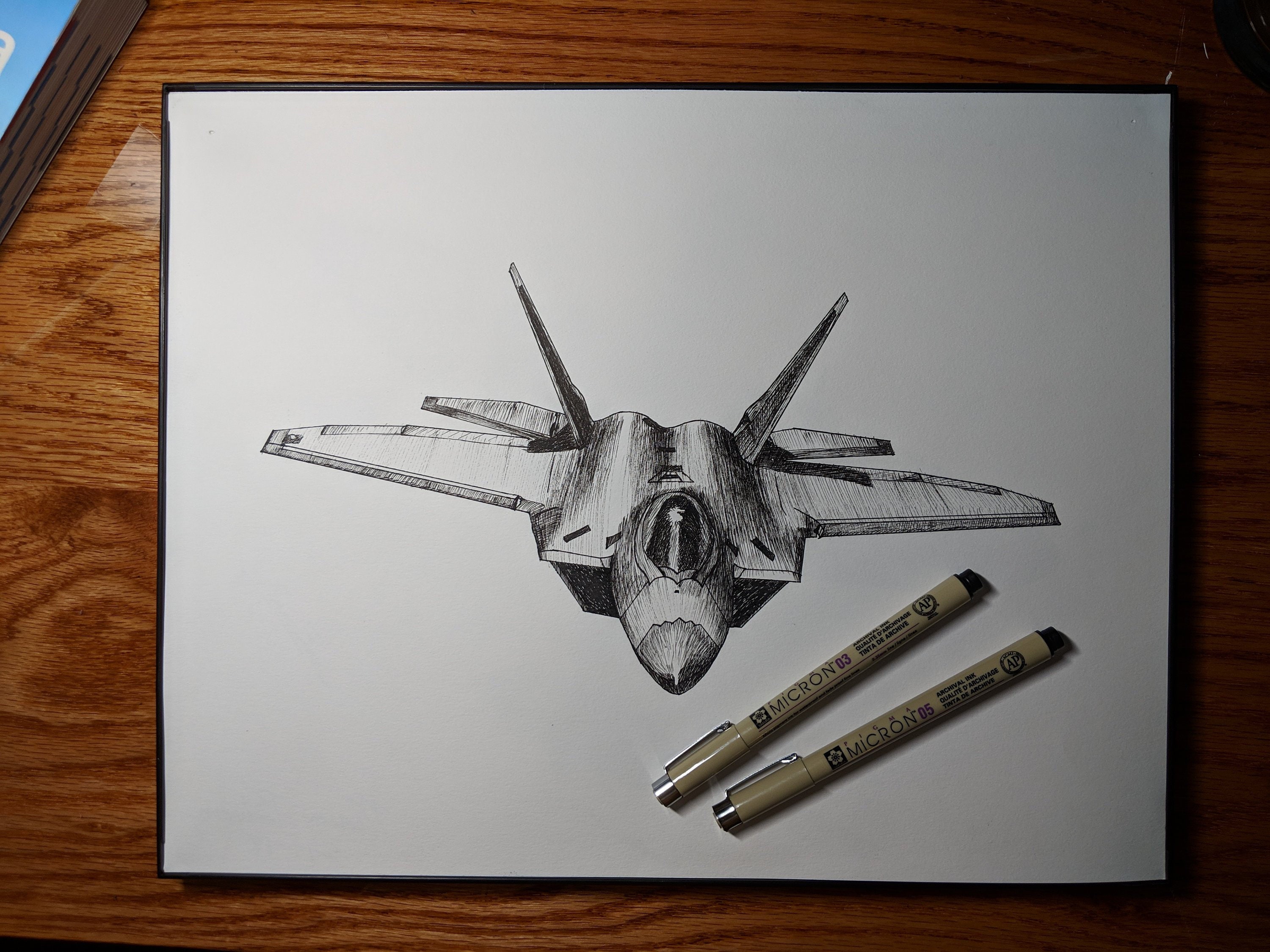 F-22 Raptor Print 11x14 Pen and Ink Drawing F-22 Raptor - Etsy