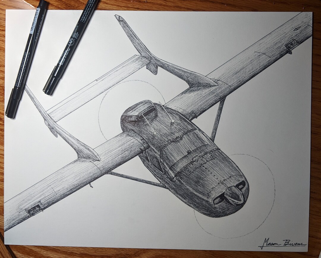 Cessna 337 11x14 Pen and Ink Drawing Cessna 337 Skymaster - Etsy
