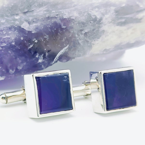 Amethyst Cufflinks - Etsy