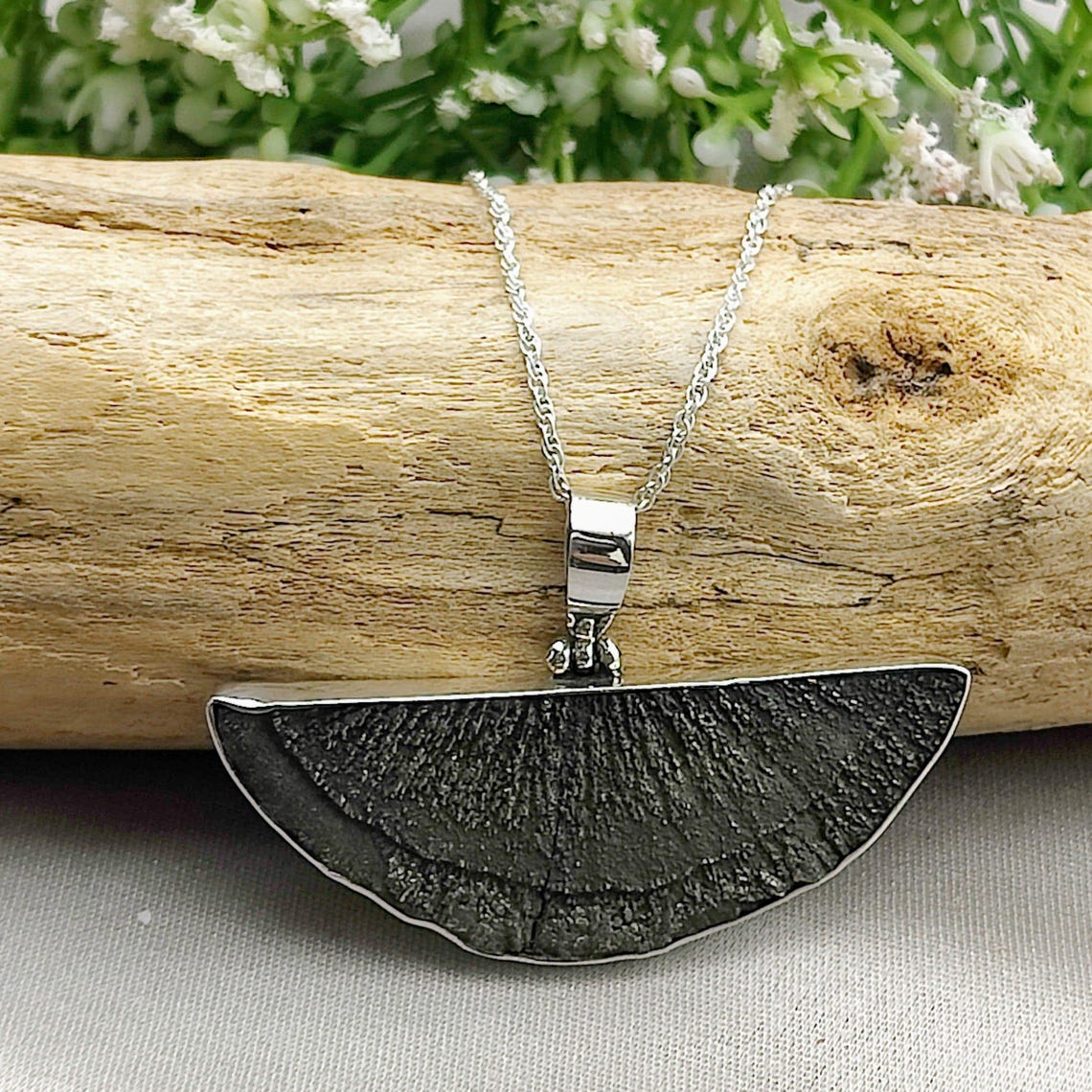 Pyrite Sun Pendant | Semi Circle | Geology Gift | Sterling Silver - Etsy