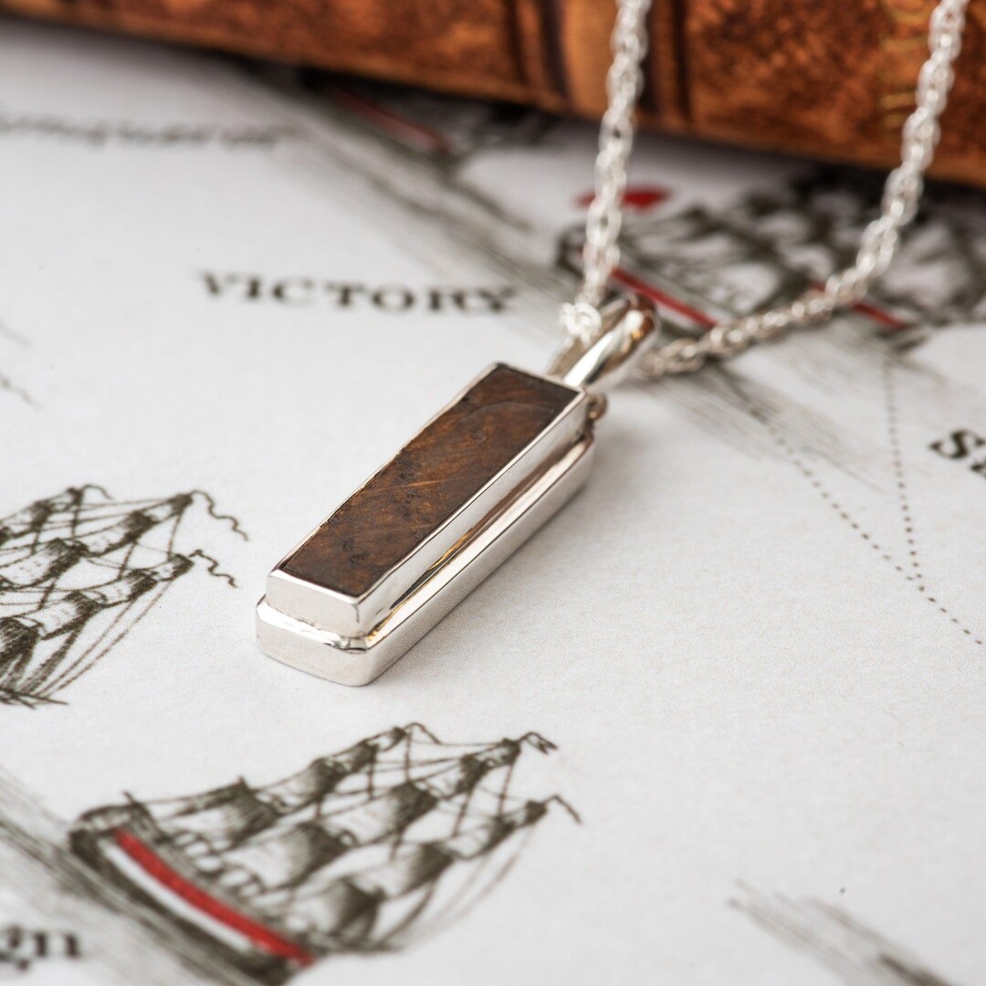 HMS Victory Oak Pendant: Sterling Silver Nautical Jewelry - Etsy