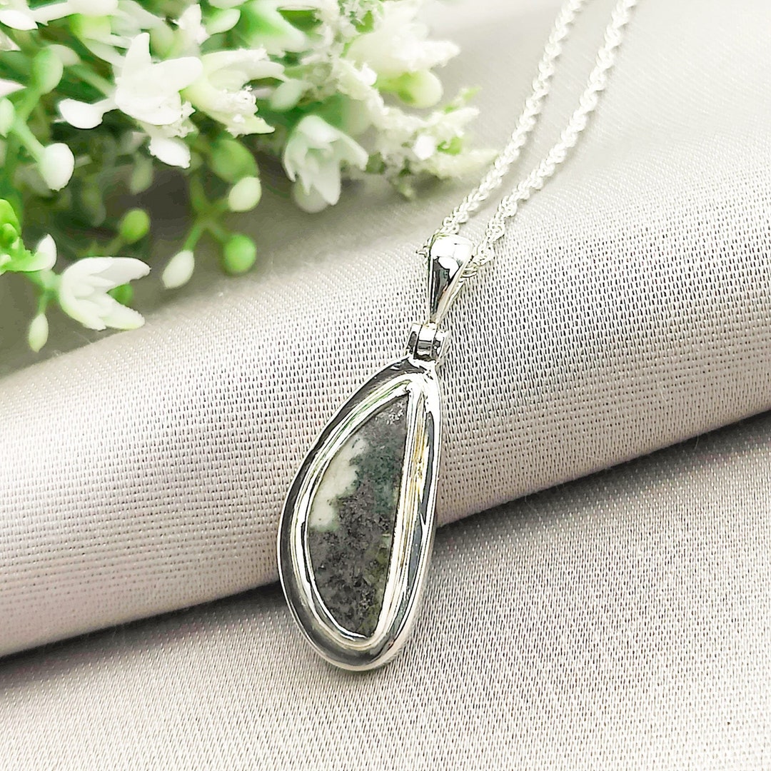 Preseli Bluestone Necklace stonehenge Spiritual Gift Curved Triangle ...