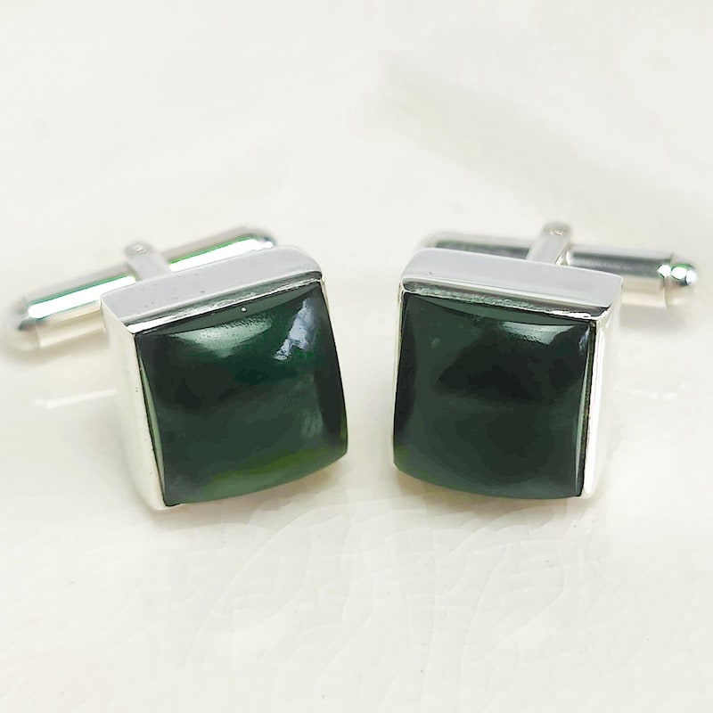 Green Cufflinks - Etsy