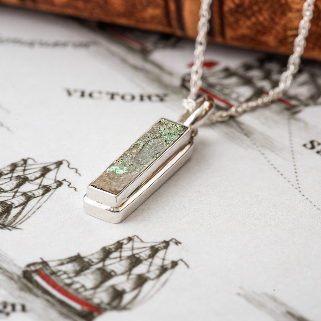 HMS Victory Copper & Sterling Silver Pendant: Naval History Jewelry ...