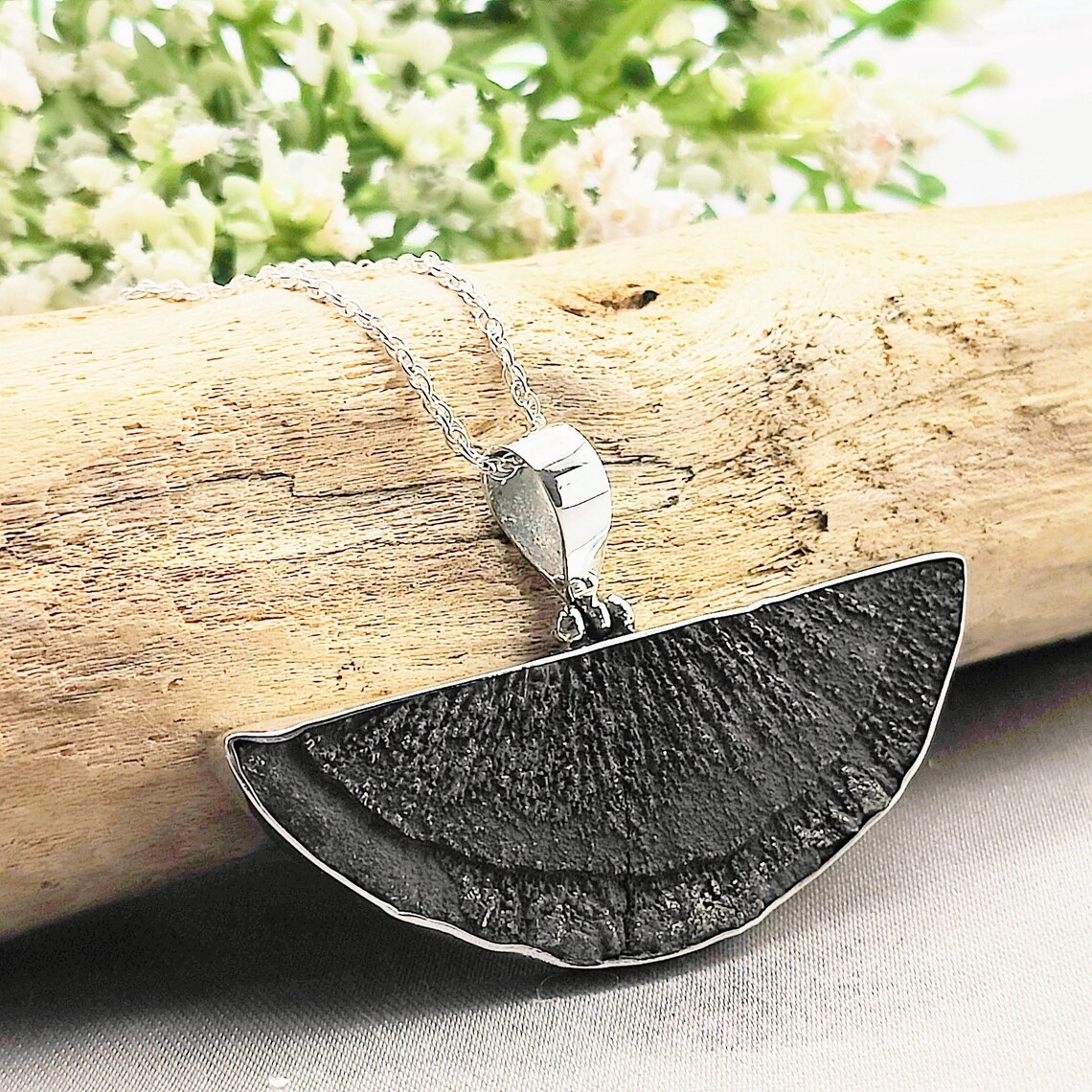 Pyrite Sun Pendant | Semi Circle | Geology Gift | Sterling Silver - Etsy