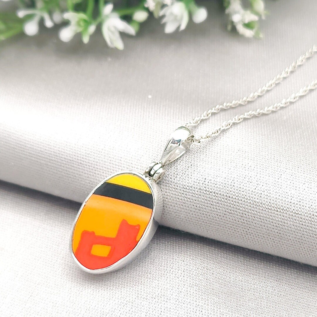Art Deco Pendant, Made With Clarice Cliff Pottery, Oval Design in ...