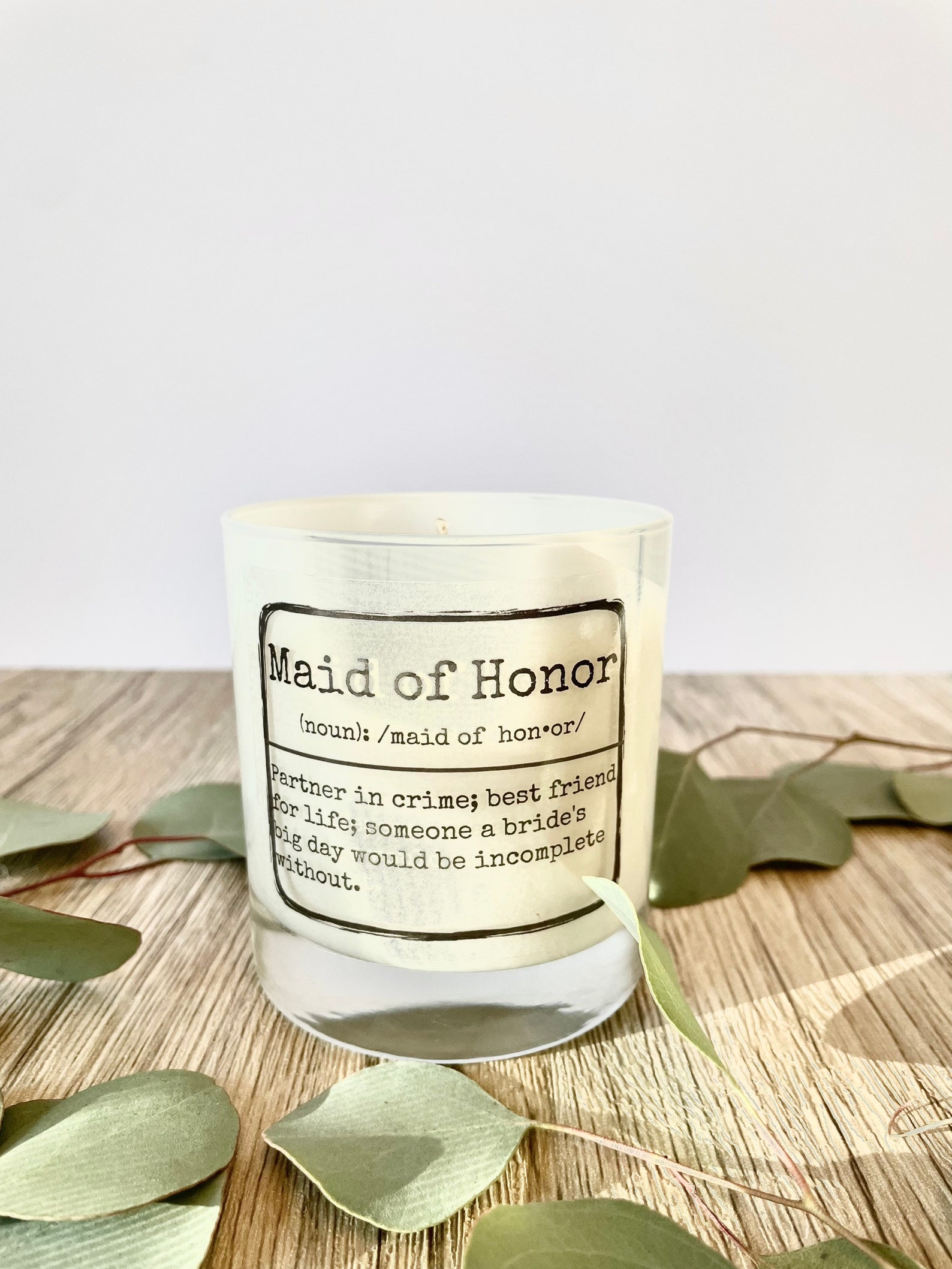 Maid of Honor Candle/ Maid of Honor Gift/ Maid of Honor | Etsy